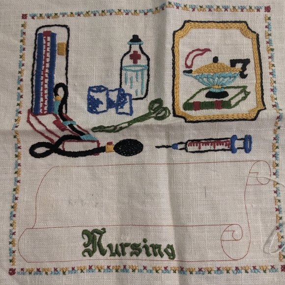 Artisan | Art | Vintage Nursing Graduate Sampler | Poshmark